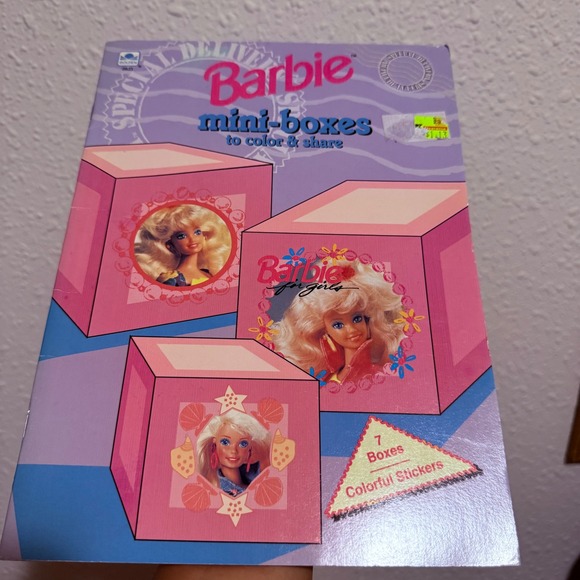 Mattel | Toys | Vintage 992 Mattel Barbie Mini Boxes To Color Book ...
